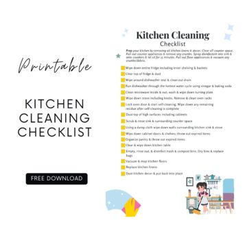 Ultimate Kitchen Cleaning Guide (with Free Printable Checklist!) - We ...
